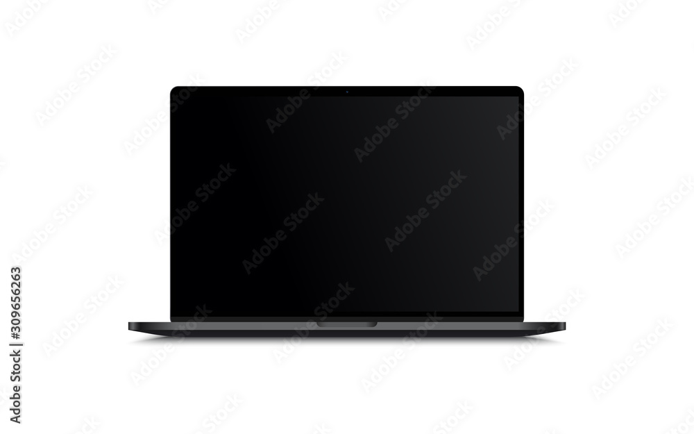 Blank screen LCD monitor space grey macbook pro style computer mockup ...