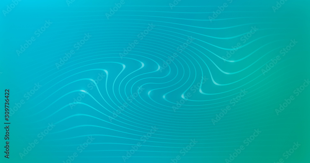 Simple, distorted and wavy horizontal lines on turquoise (Aqua Menthe ...