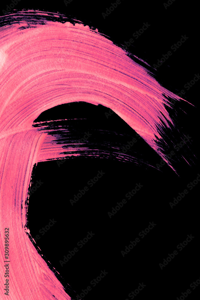 Pink paint brush stroke Stock Illustration | Adobe Stock
