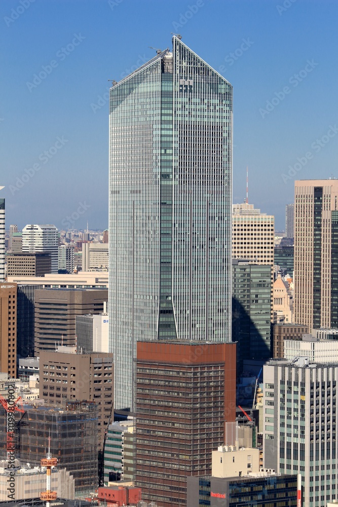 TOKYO, JAPAN - DECEMBER 2, 2016: Toranomon Hills Mori Tower skyscraper ...