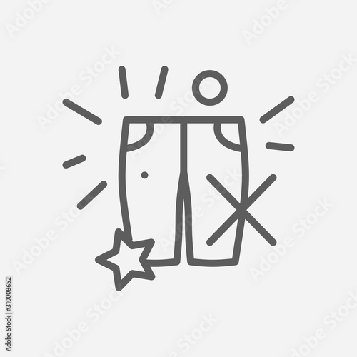 No pants day icon line symbol. Isolated vector illustration of icon ...
