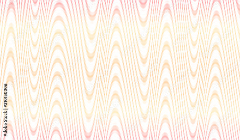 Orange, red, yellow watermark design. Line art zigzag pattern. Waving ...