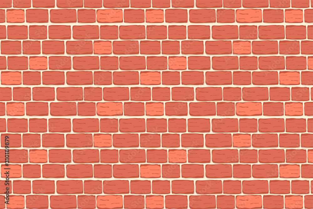 Red brick wall seamless background. Textured brown brick wall pattern ...
