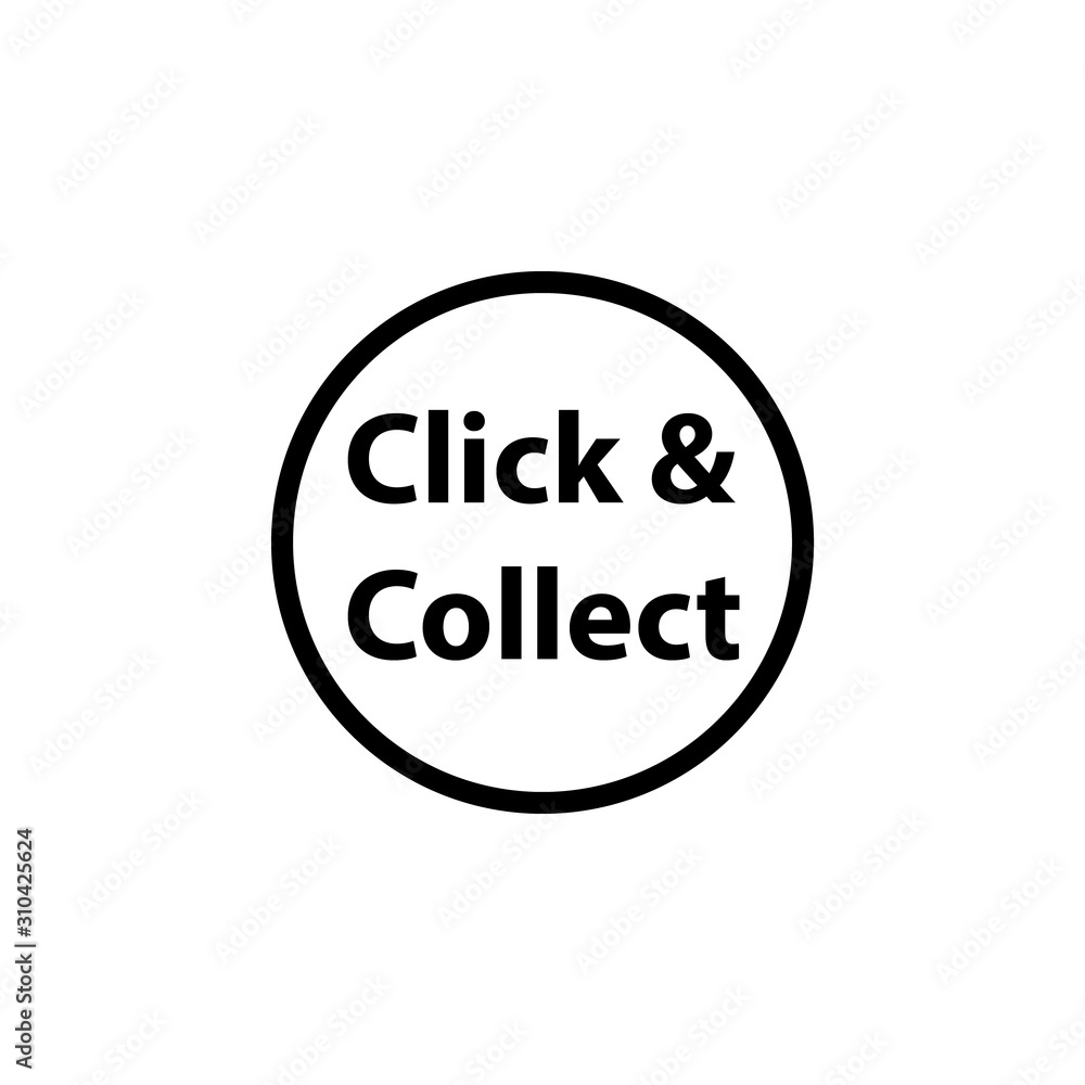 Click and collect sign Stock Vector | Adobe Stock