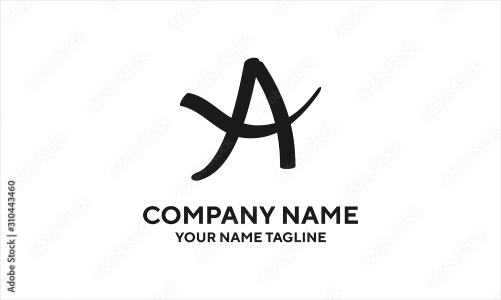 The concept of the logo with the initials letter A is a simple ...