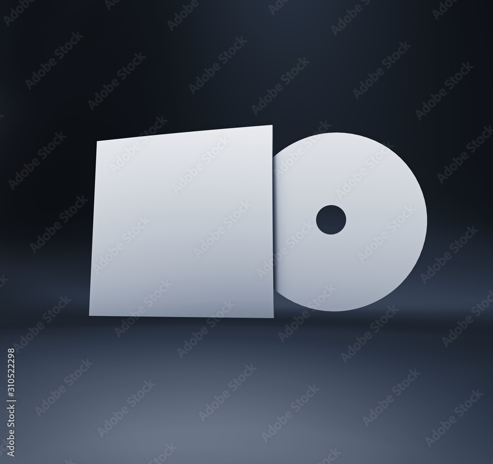 CD album mock up in a dark background. A template to promote your own ...