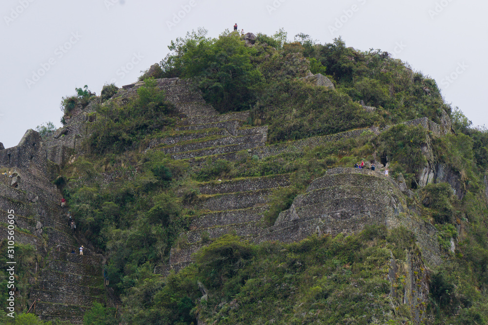 Foto stock di Wayna Picchu, Huayna Picchu, Sacred Mountain of the Incas ...