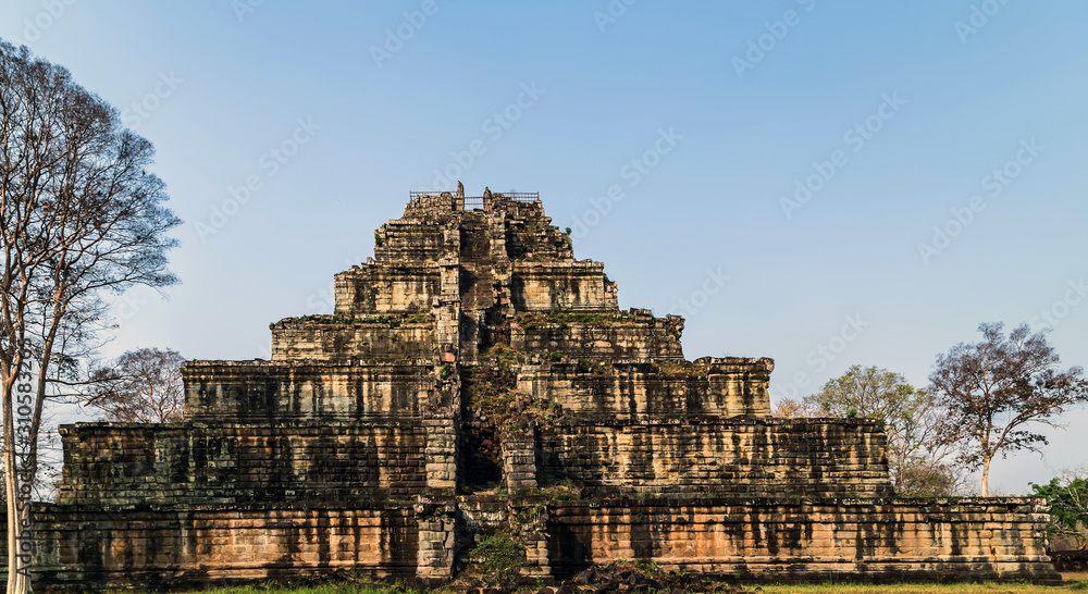 Prasat Thom of Koh Ker temple site Pyramid Lost City in Cambodia Stock ...