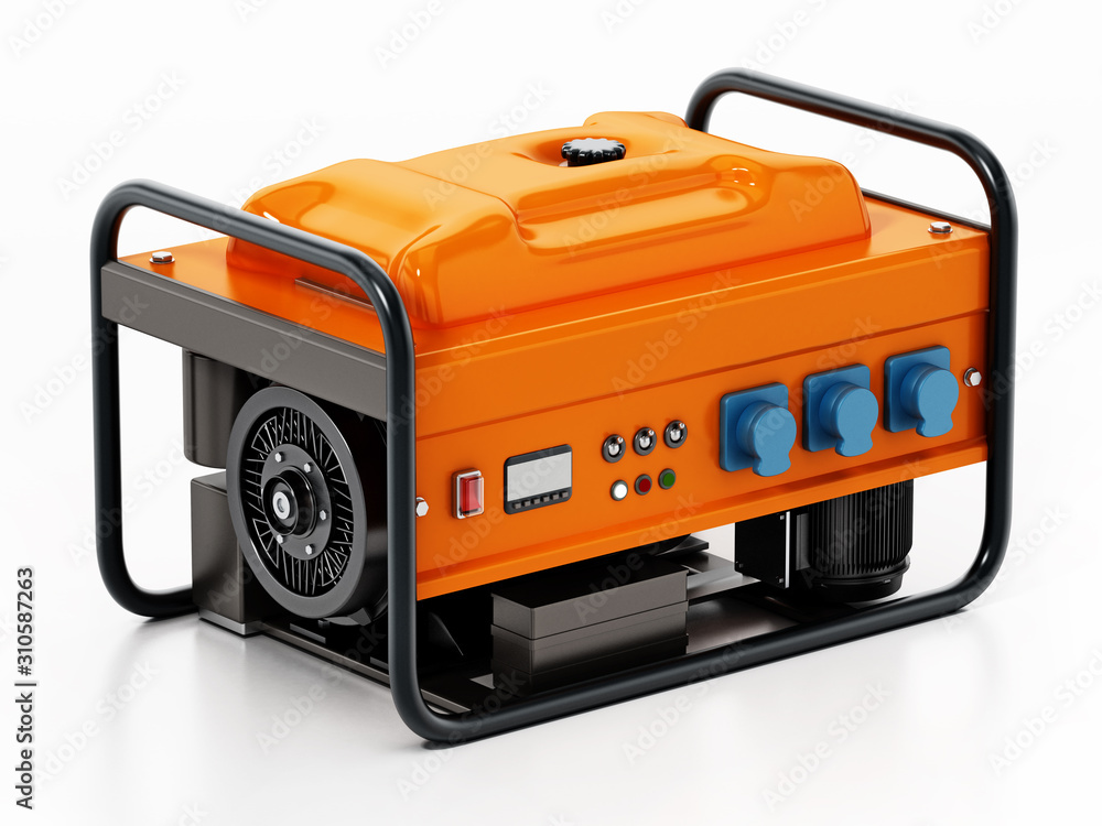 Generator isolated on white background. 3D illustration Stock ...