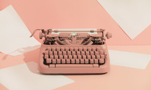 Vintage Pink Typewriter Free Stock Photo - Public Domain Pictures