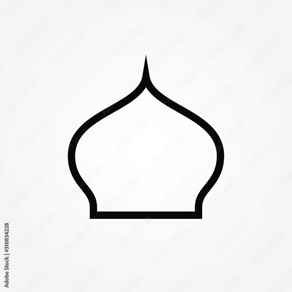Stock-Vektorgrafik „mosque icon vector. mosque sign on white background ...