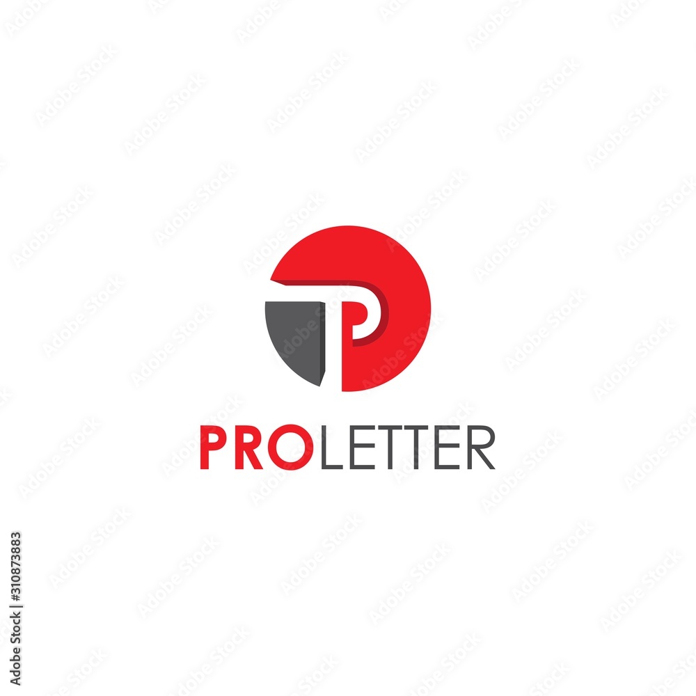 Pro Letter logo simple and modern Stock Vector | Adobe Stock