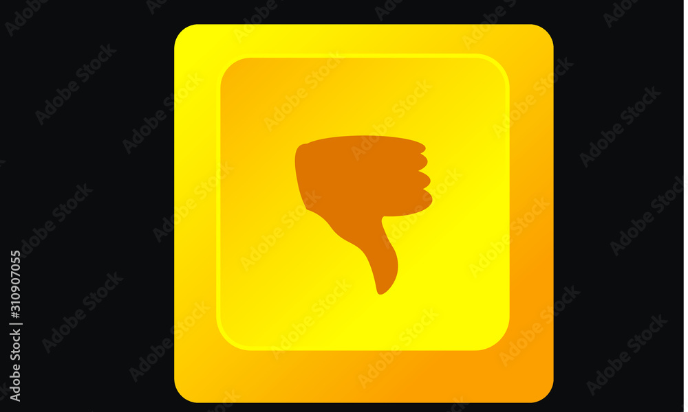 yellow dislike thumbs down smiley keyboard letter keyboard button ...