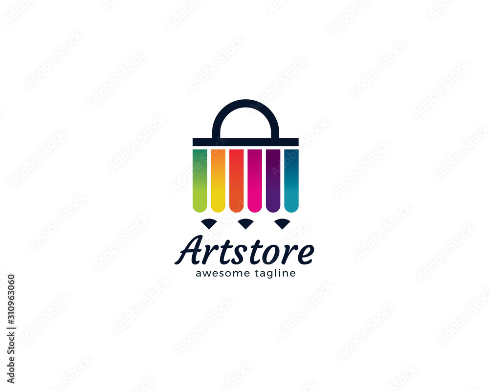 Art store logo design Stock Vector | Adobe Stock