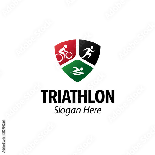 Triathlon logo iconic. Running cycling swimming. Branding for triathlon ...