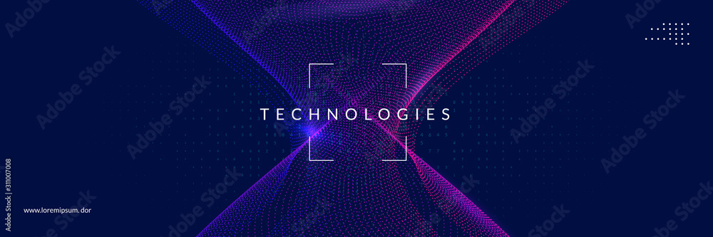 Artificial intelligence tech background. Digital technology, deep ...