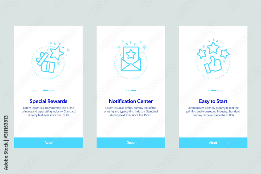Set of onboarding app screens. Concept modern and simplified vector ...