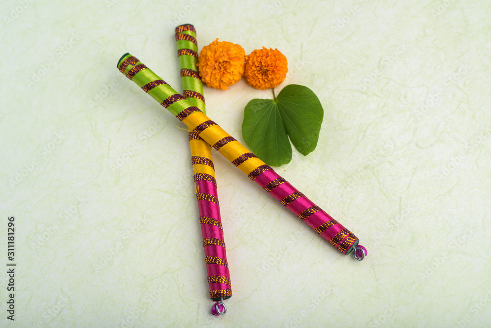 Indian Festival Dussehra, showing golden leaf (Bauhinia racemosa) and ...