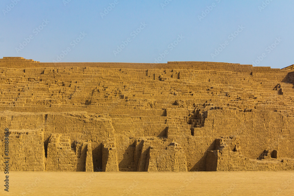 Huaca Pucllana, is a nearly 2000-year-old clay & adobe stepped pyramid ...