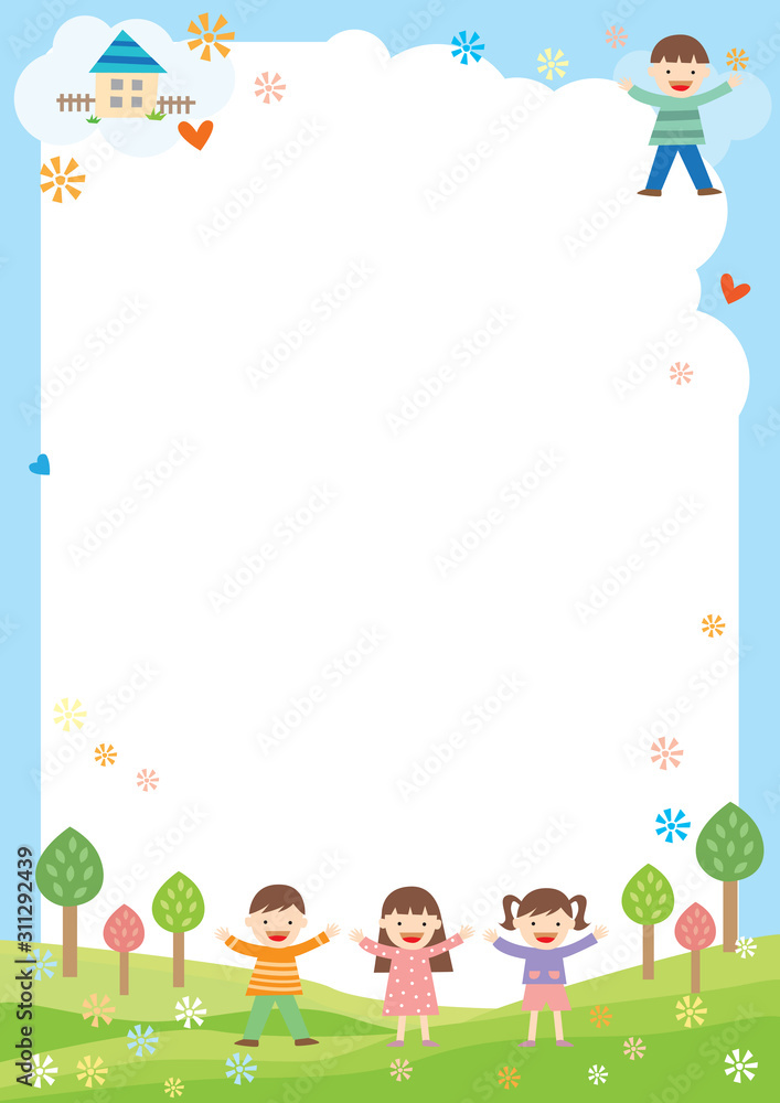 Background with nature and children.Background related to children ...