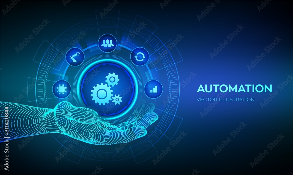 IOT and Automation Software concept as an innovation, improving ...