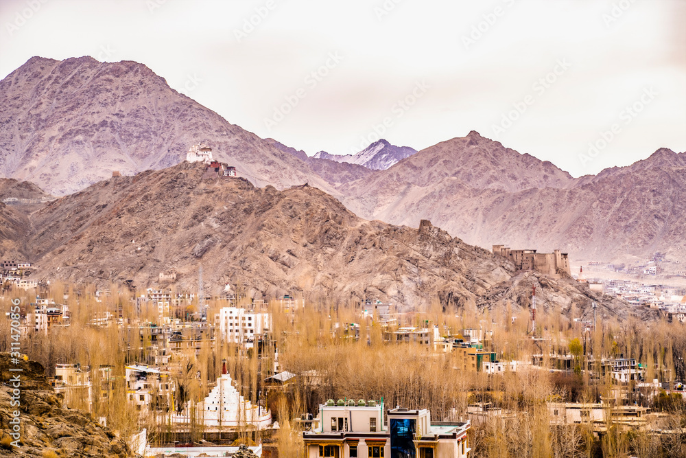 Beautiful Mountains and View of Leh Ladakh Buddhist Monastery, Popular ...