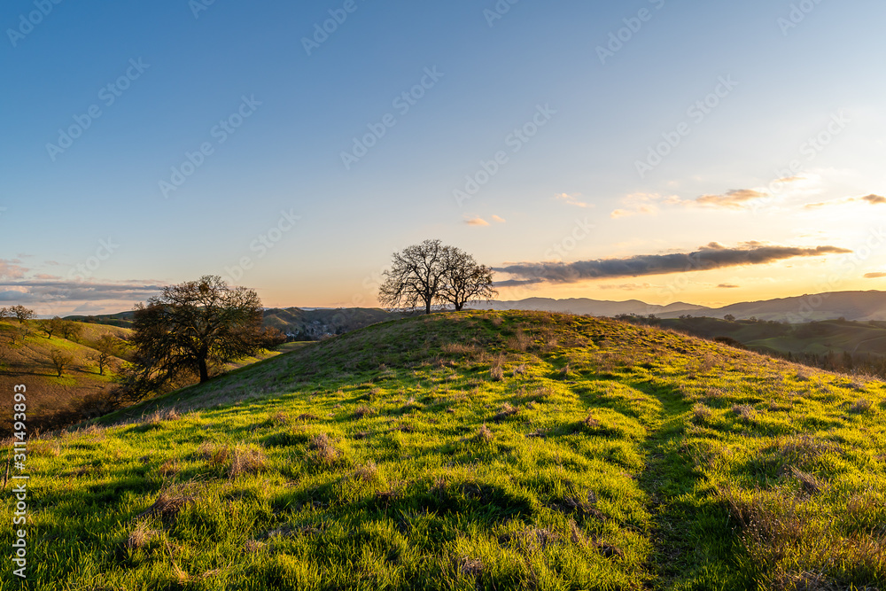 Sunset from Mount Diablo State Park Stock Photo | Adobe Stock