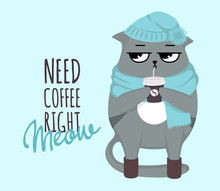 Grumpy Cat Coffee Poster Free Stock Photo - Public Domain Pictures