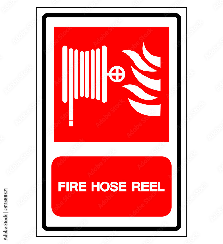 Fire Hose Reel Symbol Sign, Vector Illustration, Isolate On White ...