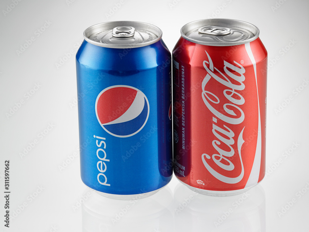 pepsi and coca cola can drinks Stock Photo | Adobe Stock