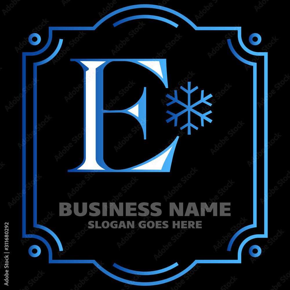 Premium design Logo with letter E in two color variations. Beautiful ...