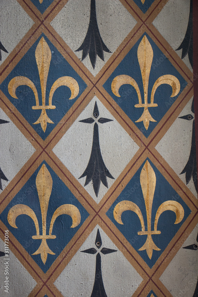 azulejo con flor de lis Stock Photo | Adobe Stock