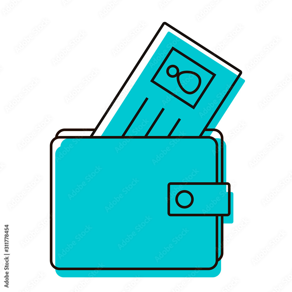 Wallet with id card. Design element. Visit cards for business partners ...