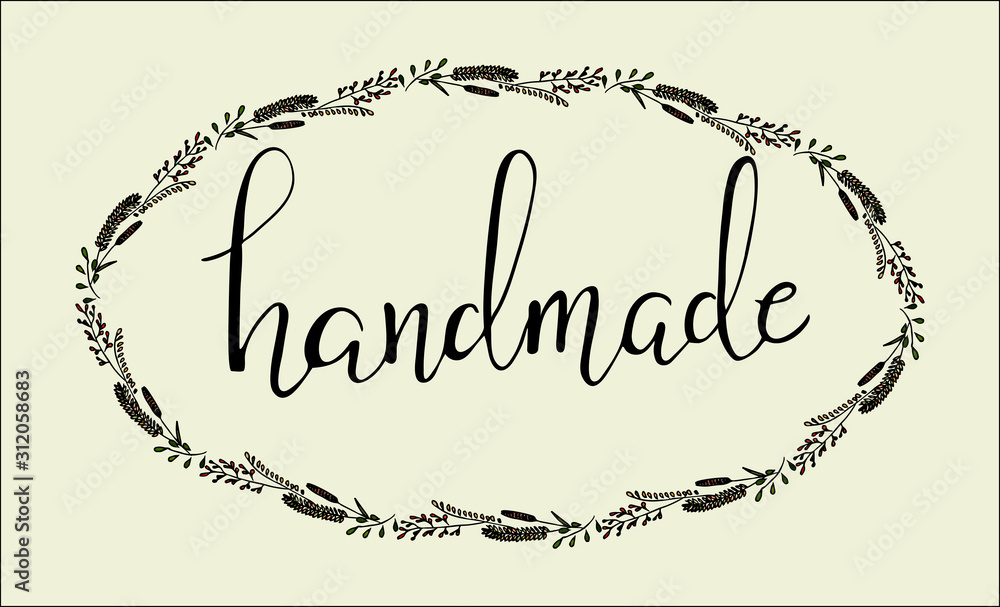 Handmade lettering. Vintage font desig Vintage style. Calligraphic font ...