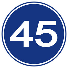 Speed Limit 45 Free Stock Photo - Public Domain Pictures