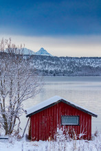 Winter Red Cabin Free Stock Photo - Public Domain Pictures