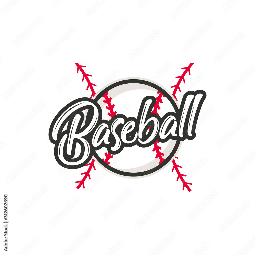 Baseball Logo Design Vector Template Stock Vector | Adobe Stock