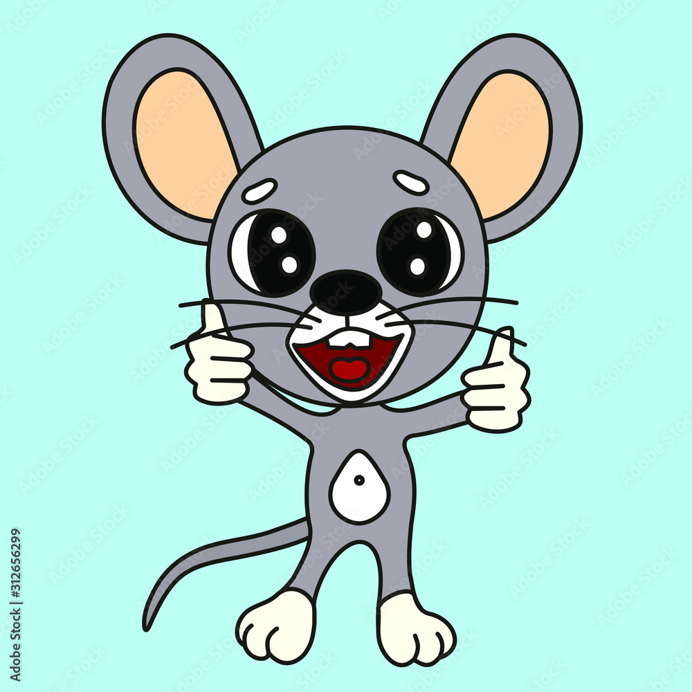 emoticon with a happy cool mouse, you're awesome facial expression and ...