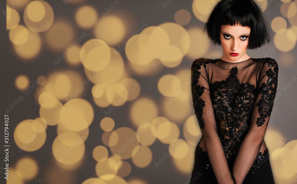 modern Roaring twenties poster flapper party girl, vintage 20s fashion ...