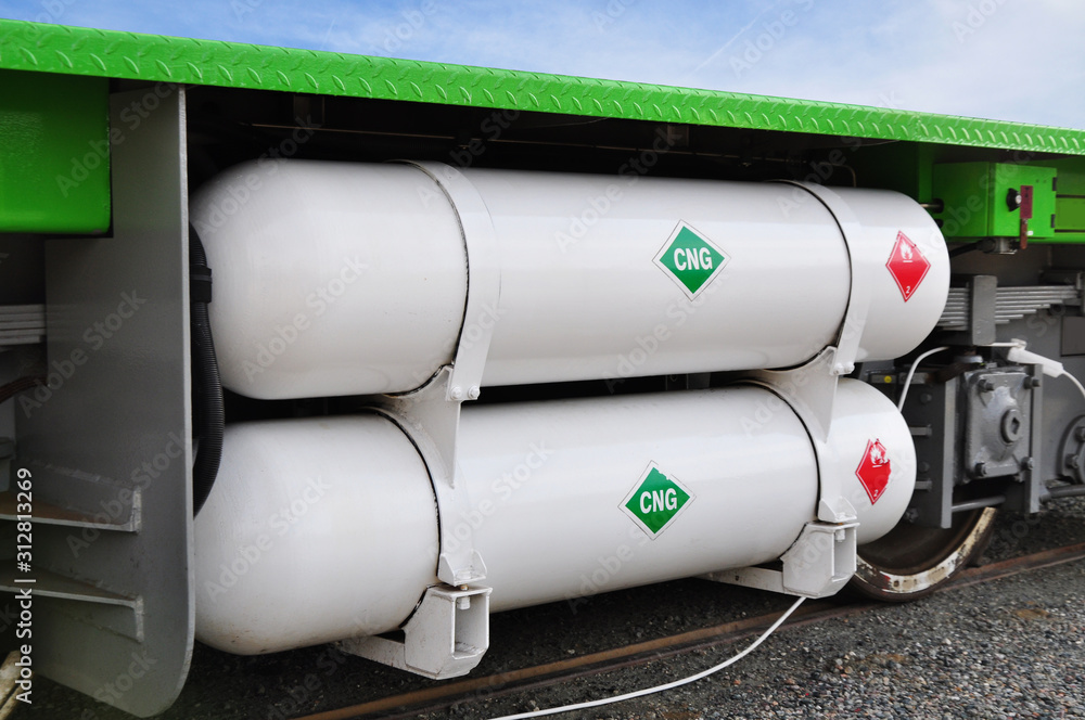 Vehicle powered by CNG gas power engine Stock Photo | Adobe Stock
