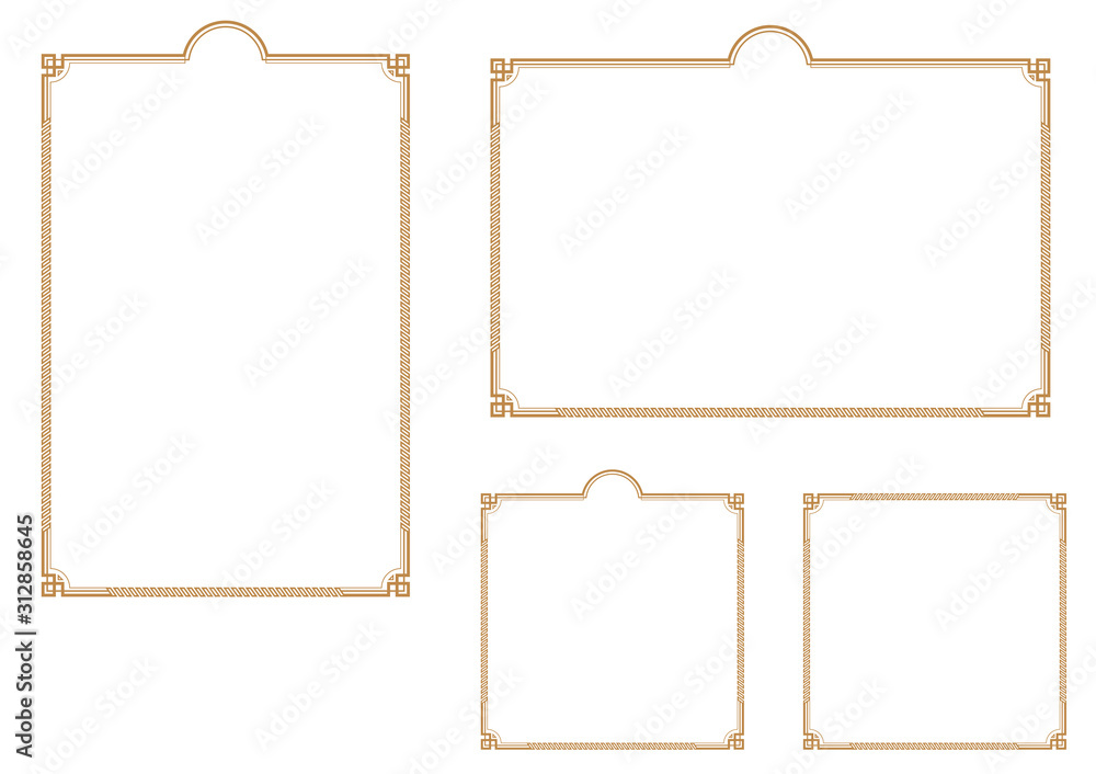 Decorative frame.A frame that gave a change in size to the same design ...