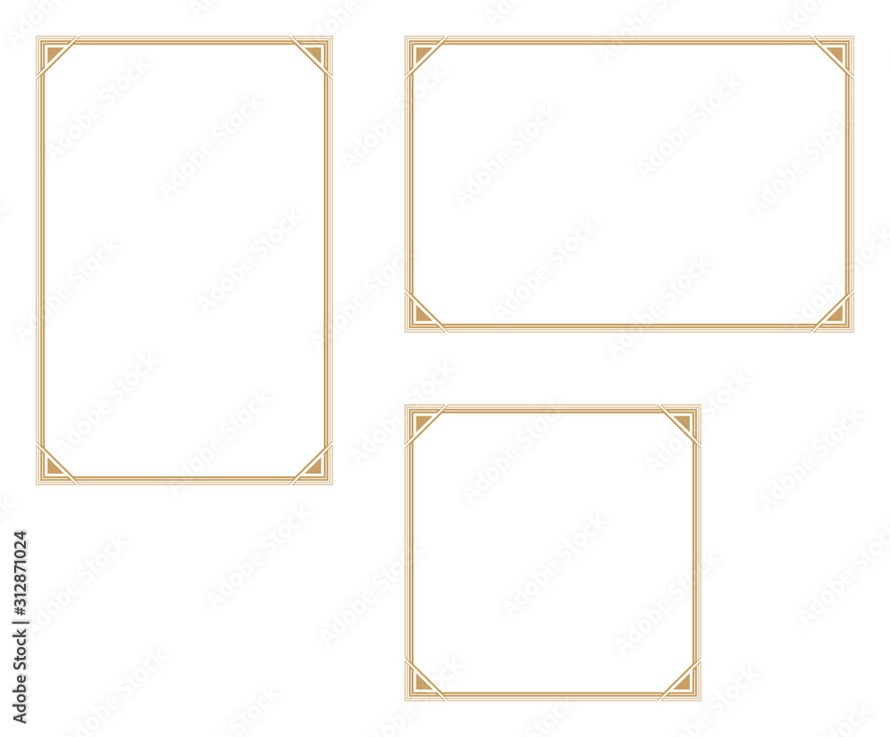 Decorative frame.A frame that gave a change in size to the same design ...