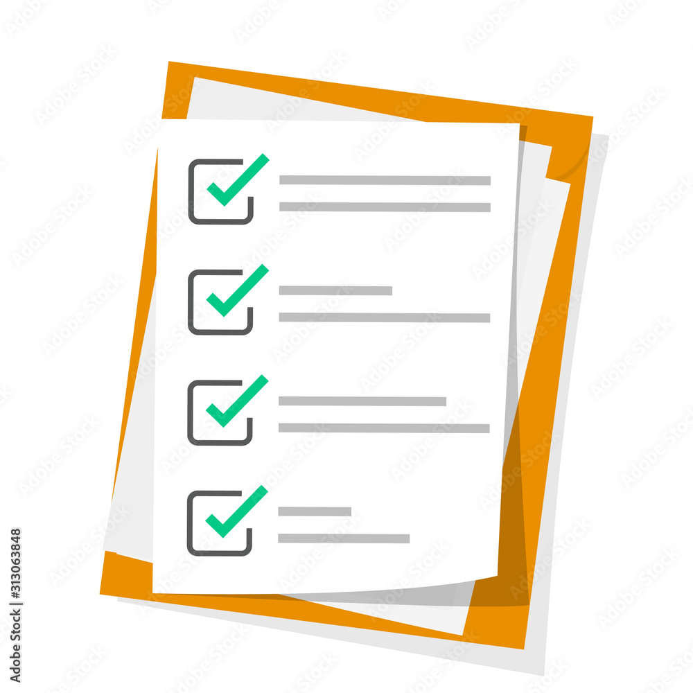 Checklist, complete tasks, to-do list, survey, exam concepts. Premium ...