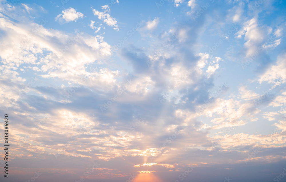 sunset sky with clouds nature background. Stock Photo | Adobe Stock