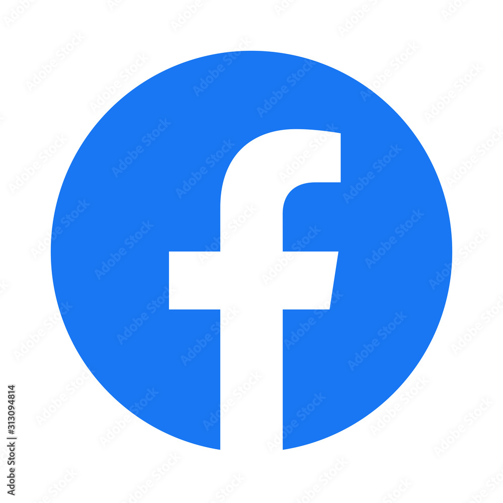 Facebook logo new blue circle icon emoji Stock Vector | Adobe Stock
