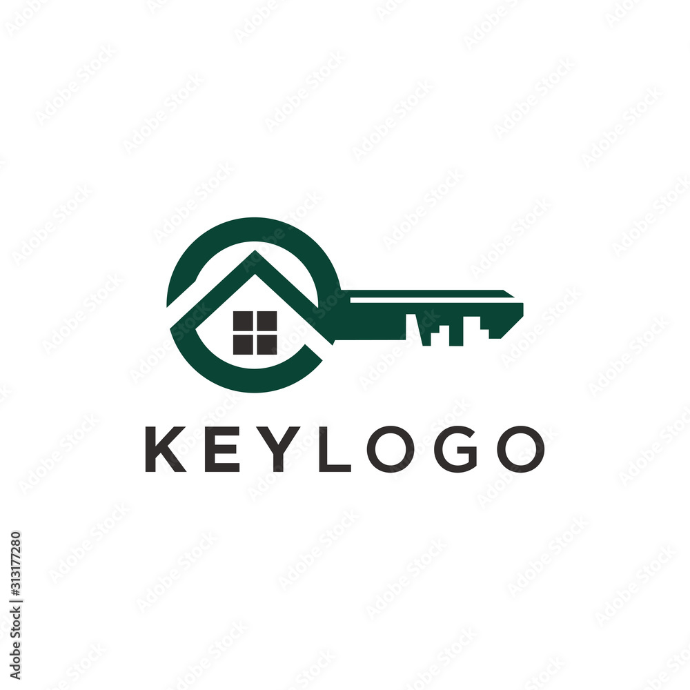 Key Logo Template Design Vector Illustration Stock Vector | Adobe Stock