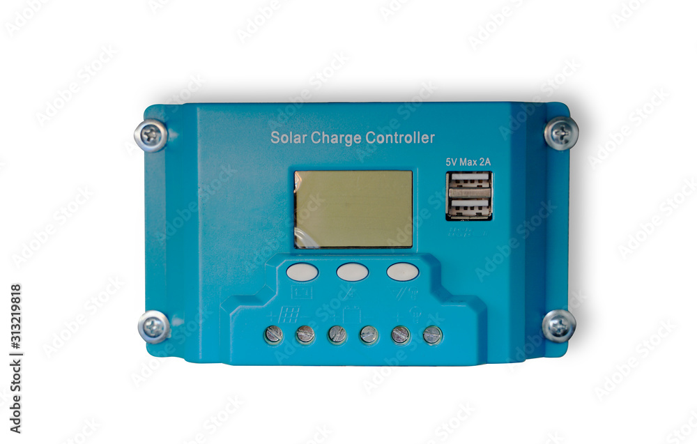 solar charge controller white background Stock Photo | Adobe Stock