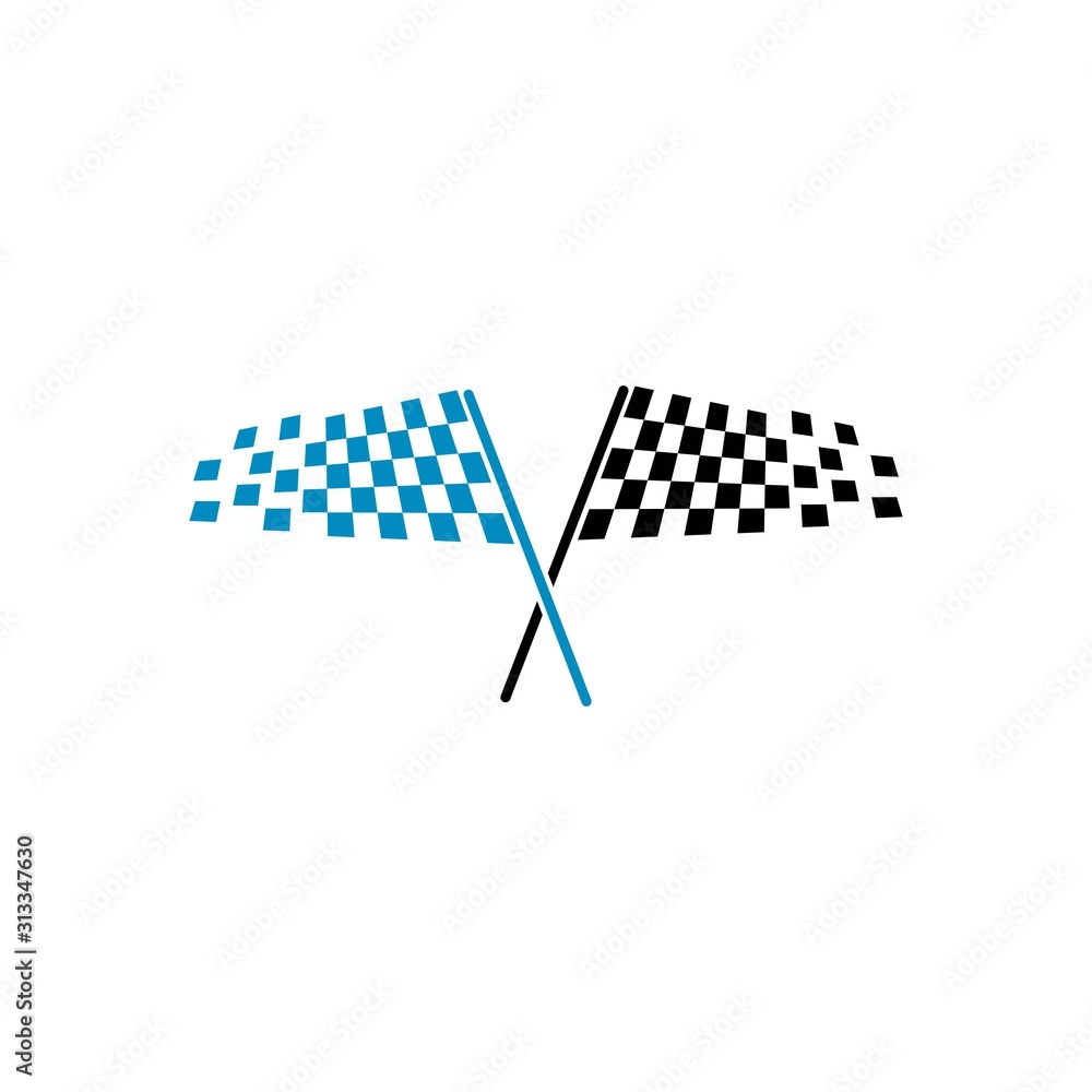 Race flag icon, simple design race flag logo Stock Vector | Adobe Stock