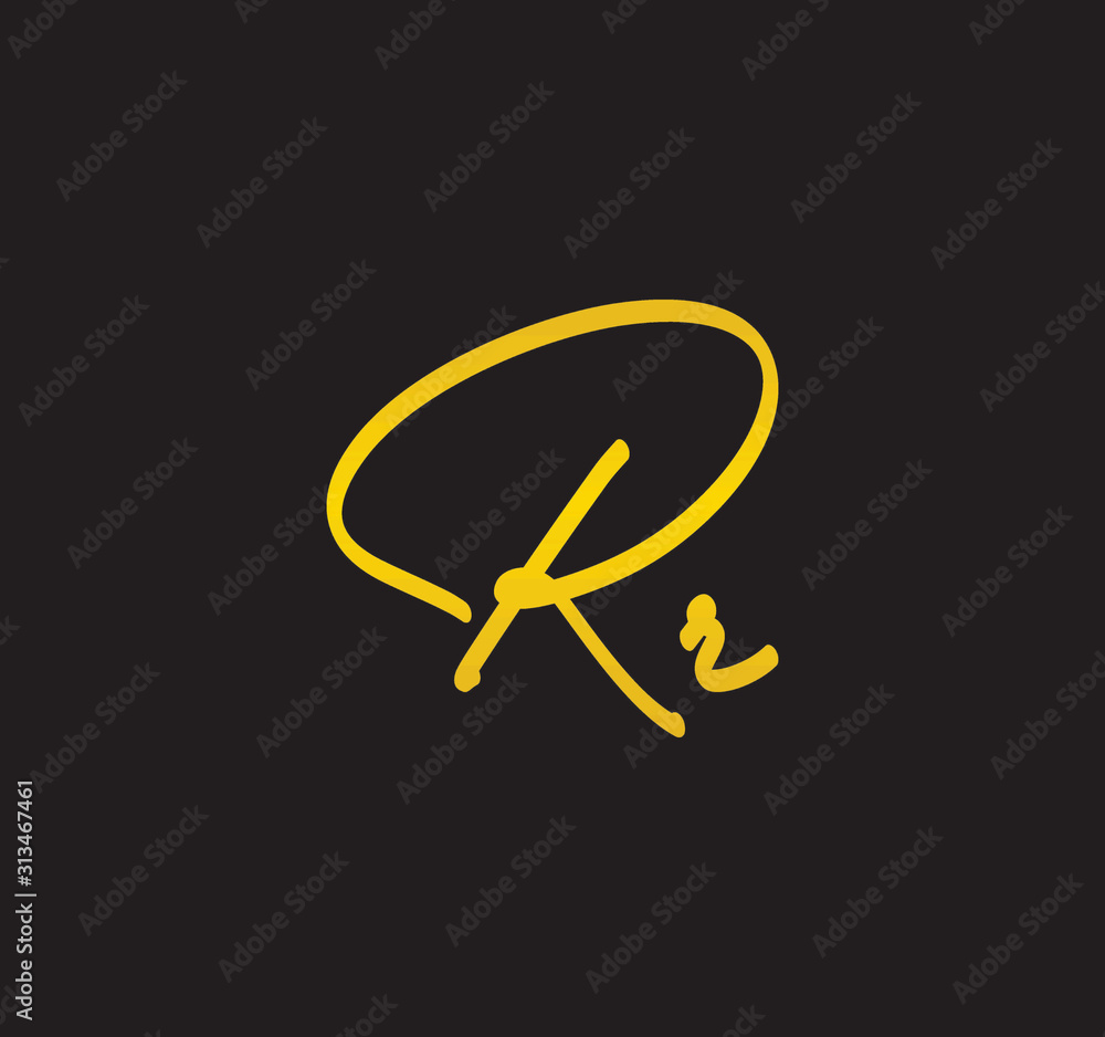 Cursive Letter Gold Alphabet Handwritten Signature Calligraphy Stock ...