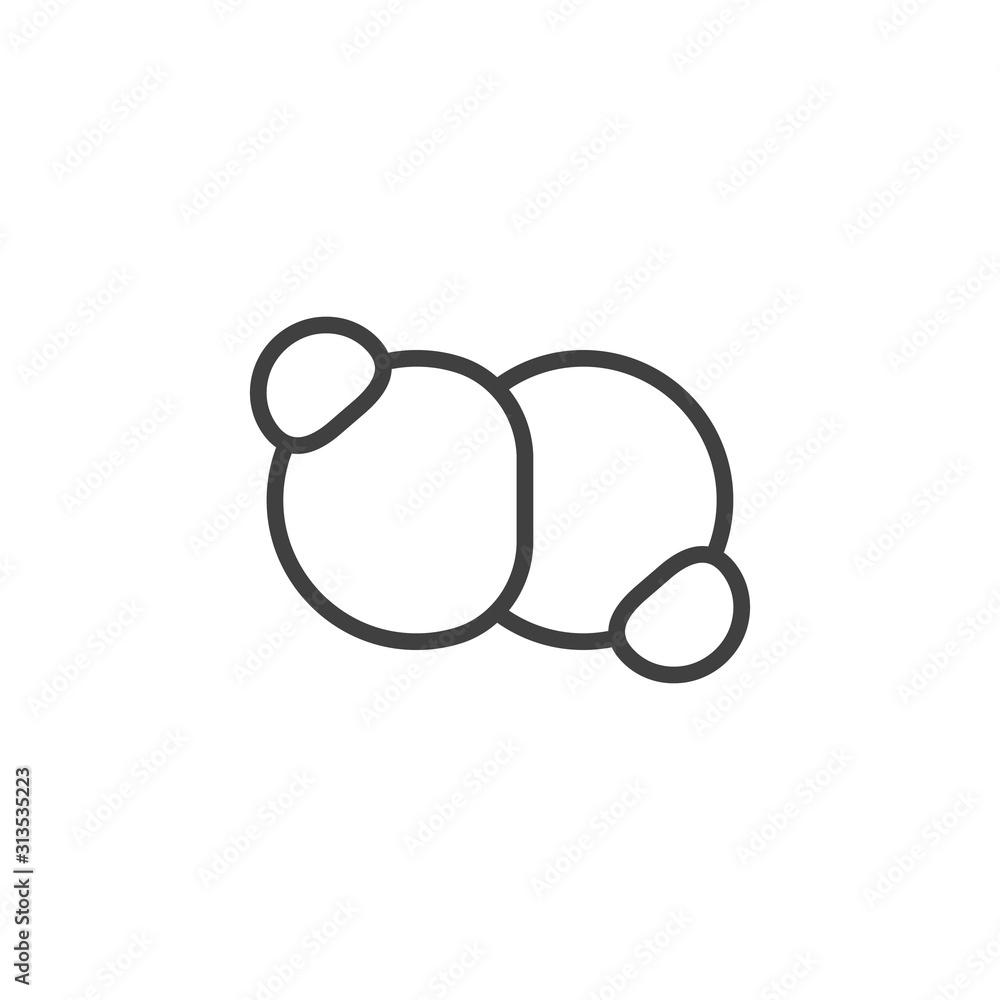 Hydrogen peroxide structure line icon. linear style sign for mobile ...